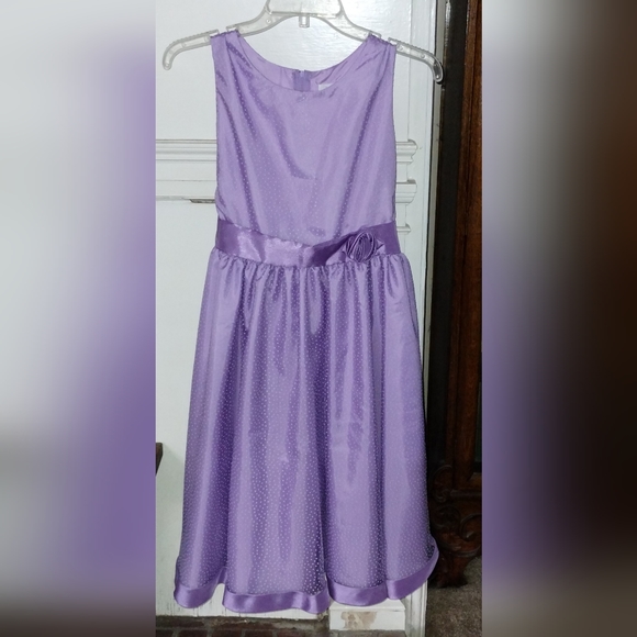 Rare Editions | Dresses | Rare Editions Girls Purple White Dots Dress ...